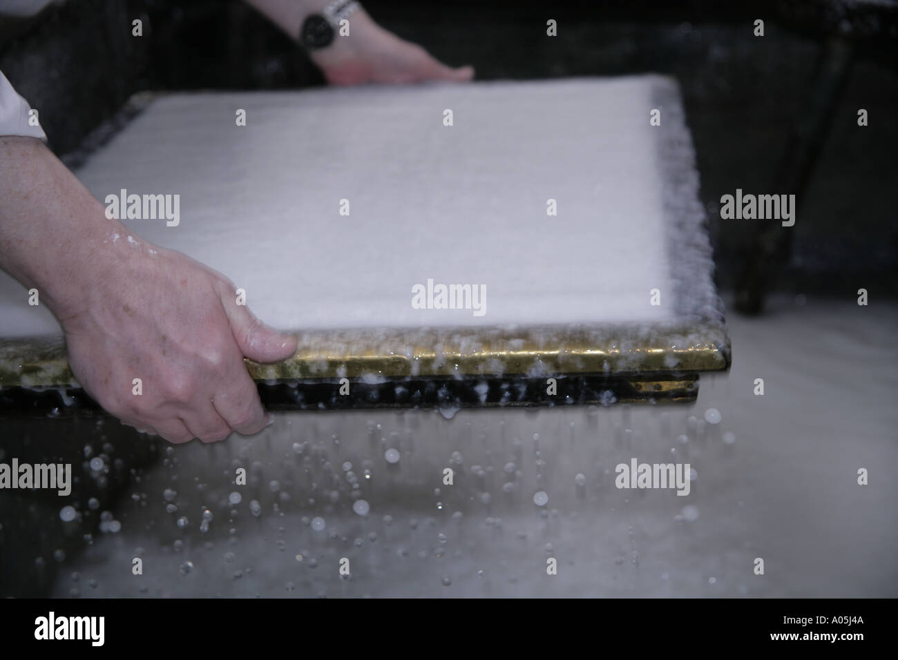 Paper being made by hand Stock Photo - Alamy