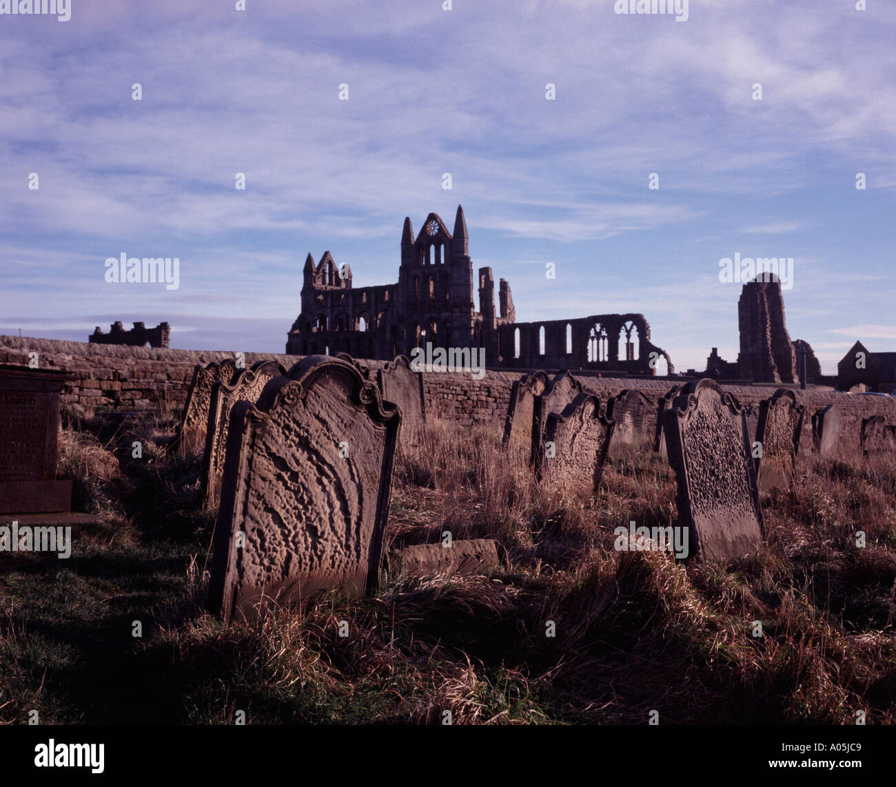 Whitby Abbey Graveyard Gravestones High Resolution Stock Photography ...