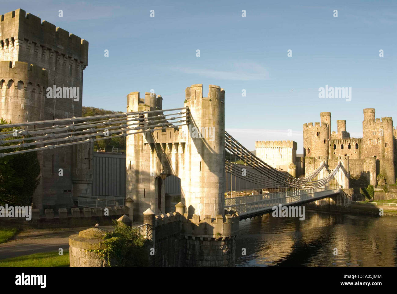 Conwy Castle Bridge over Afon Conwy North West Wales Stock Photo - Alamy