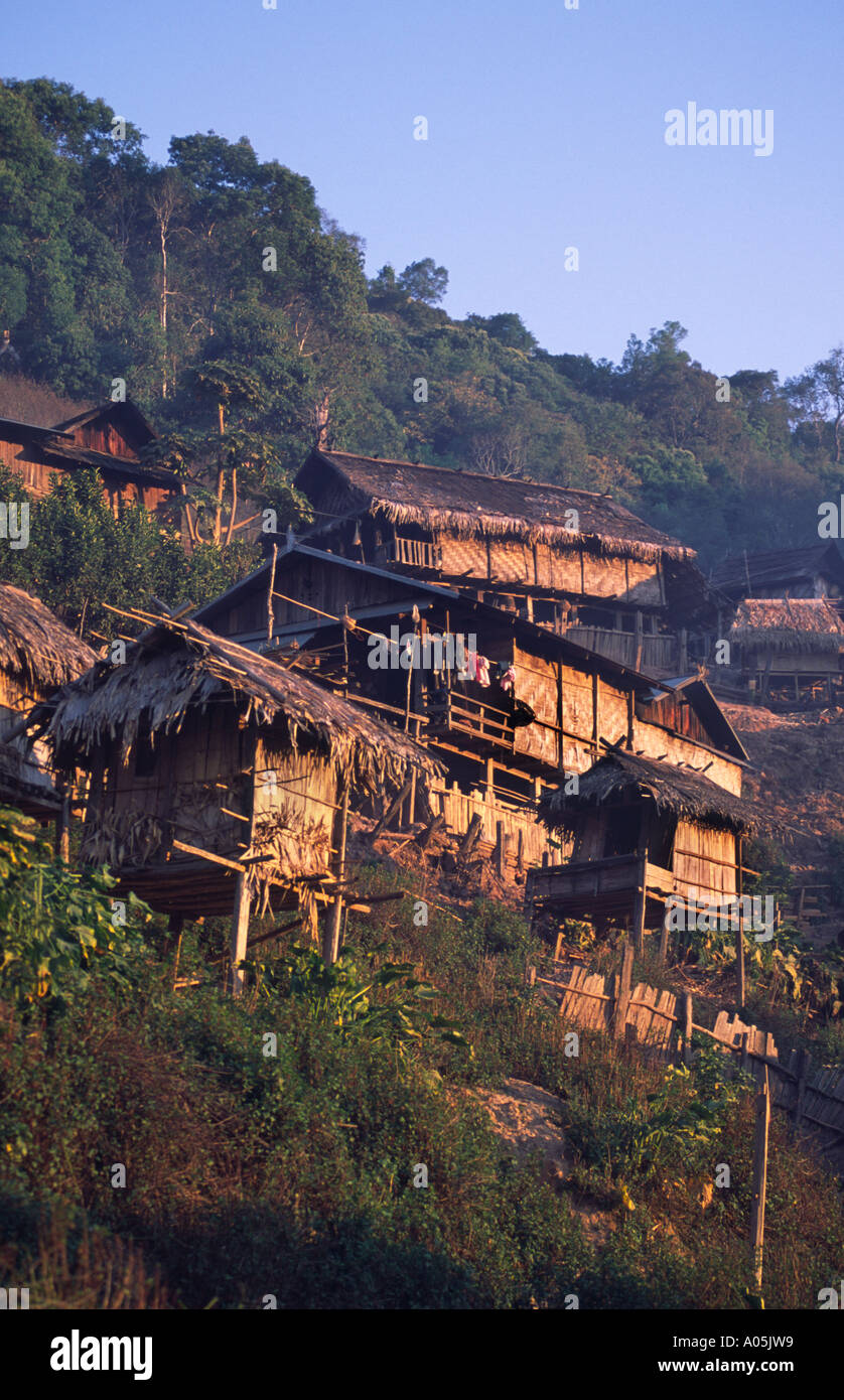 Akha village. Muang Sing district, Luang Nam Tha, Laos Stock Photo - Alamy