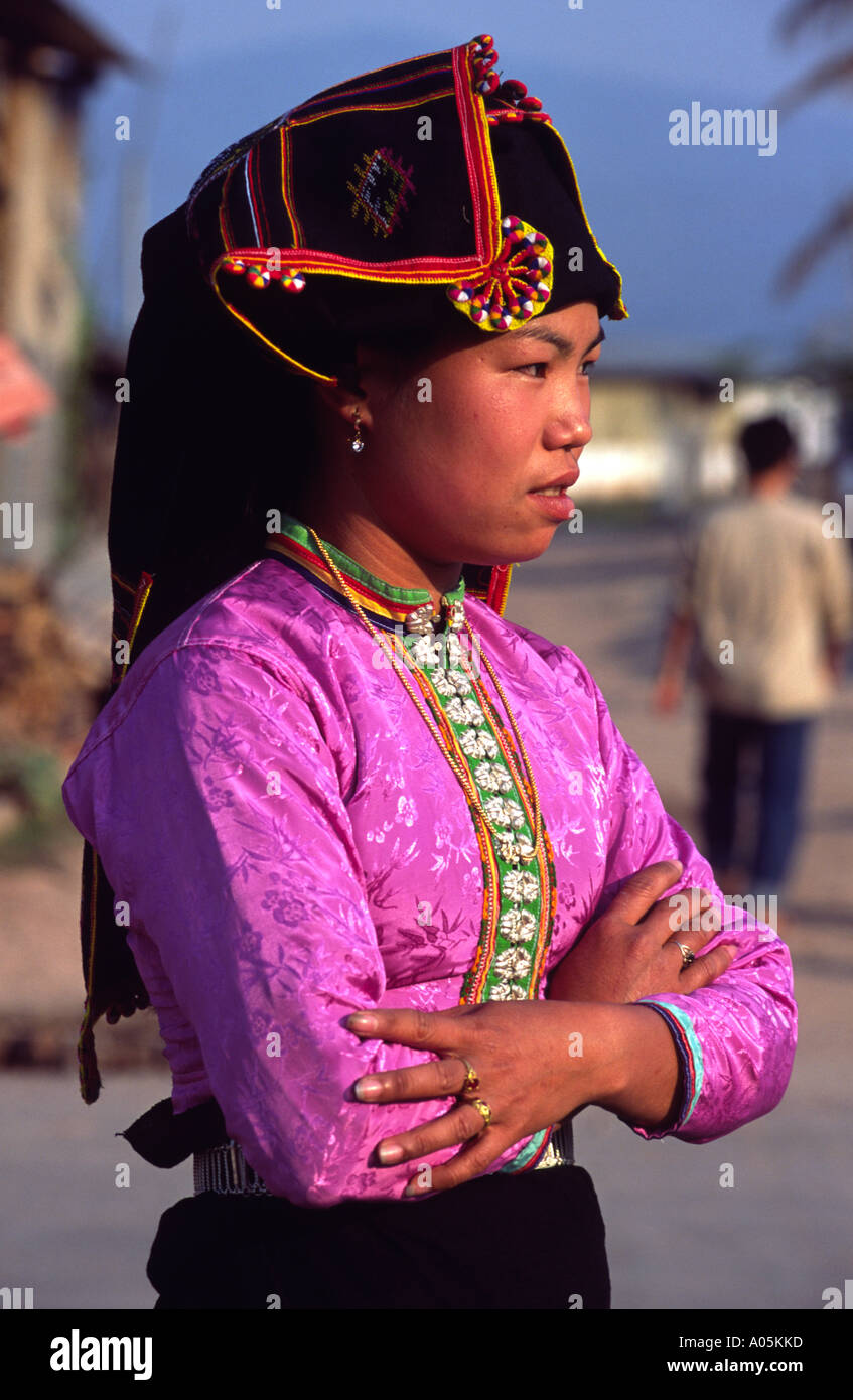 Tai dam girl. Muang Sing, Luang Nam Tha, Laos Stock Photo - Alamy