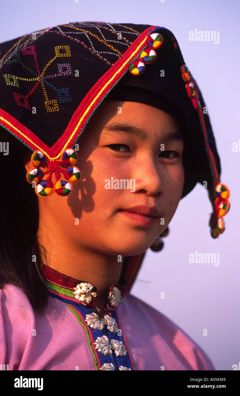 Tai dam girl. Muang Sing, Luang Nam Tha, Laos Stock Photo - Alamy
