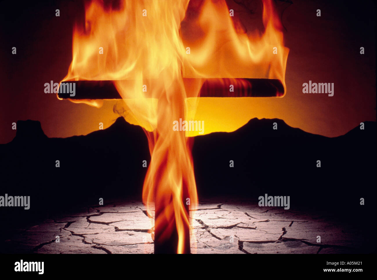 Flaming crosses hi-res stock photography and images - Alamy