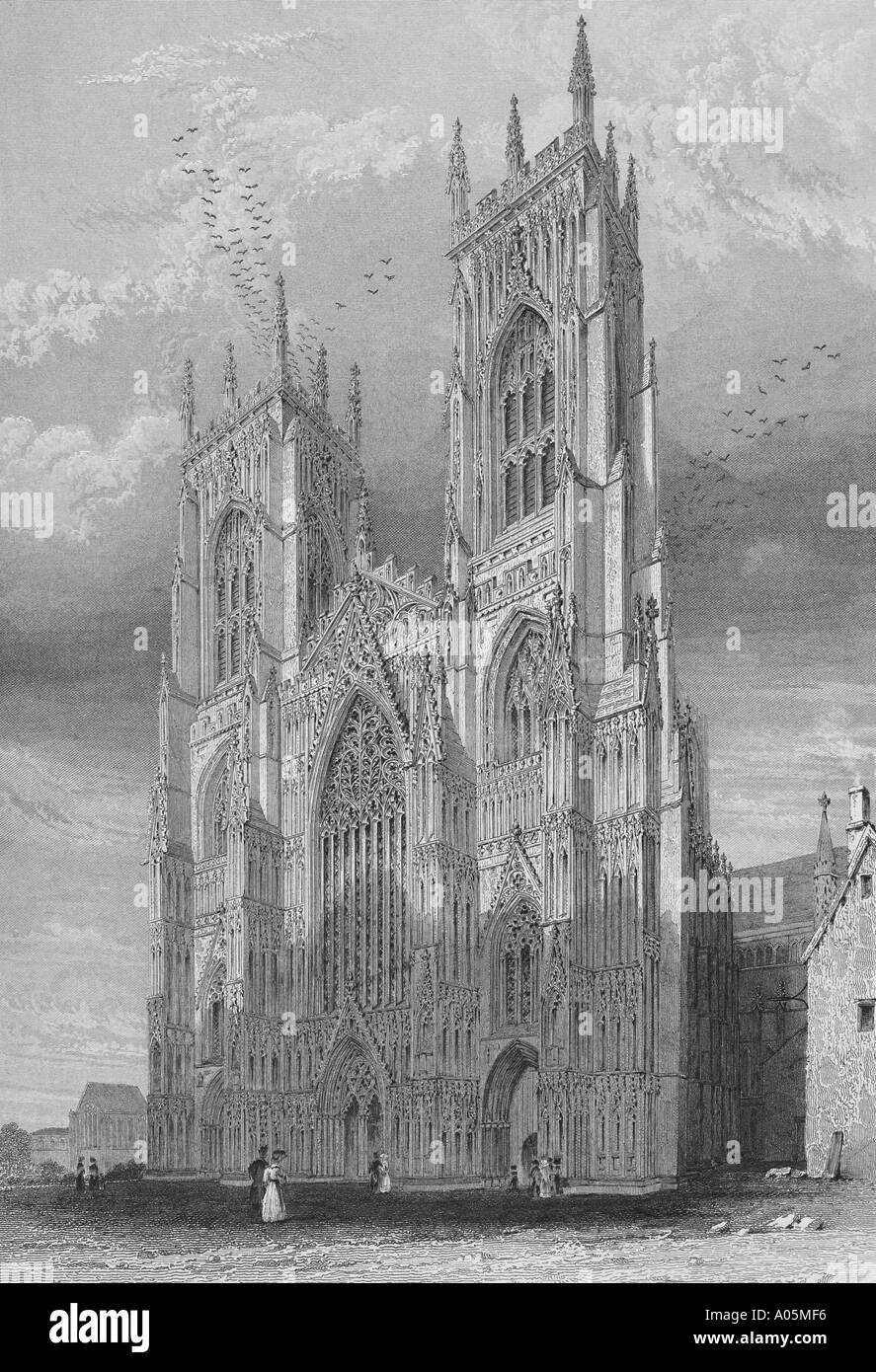 Gothic cathedral drawing hi-res stock photography and images - Alamy