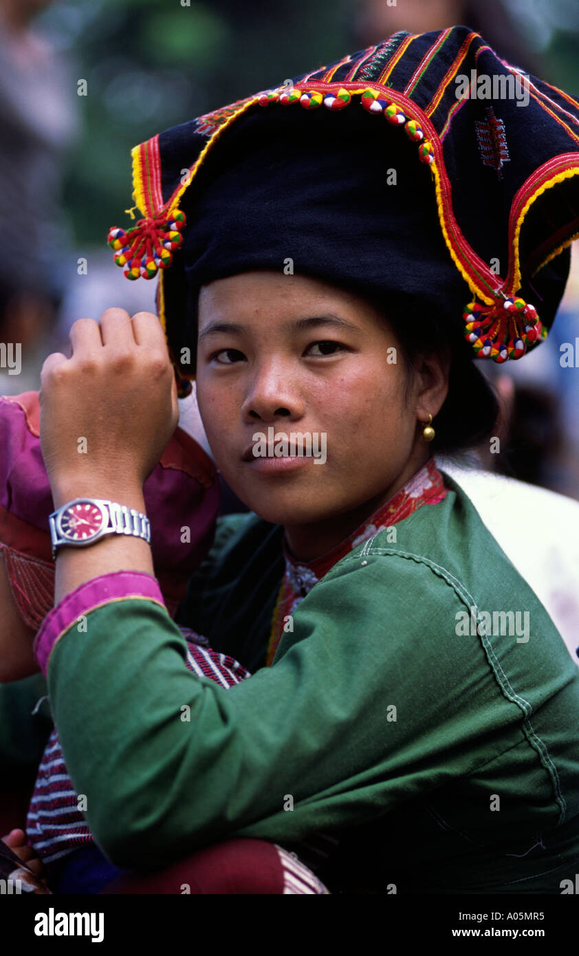 Tai dam woman. Muang Sing, Luang Nam Tha, Laos Stock Photo - Alamy