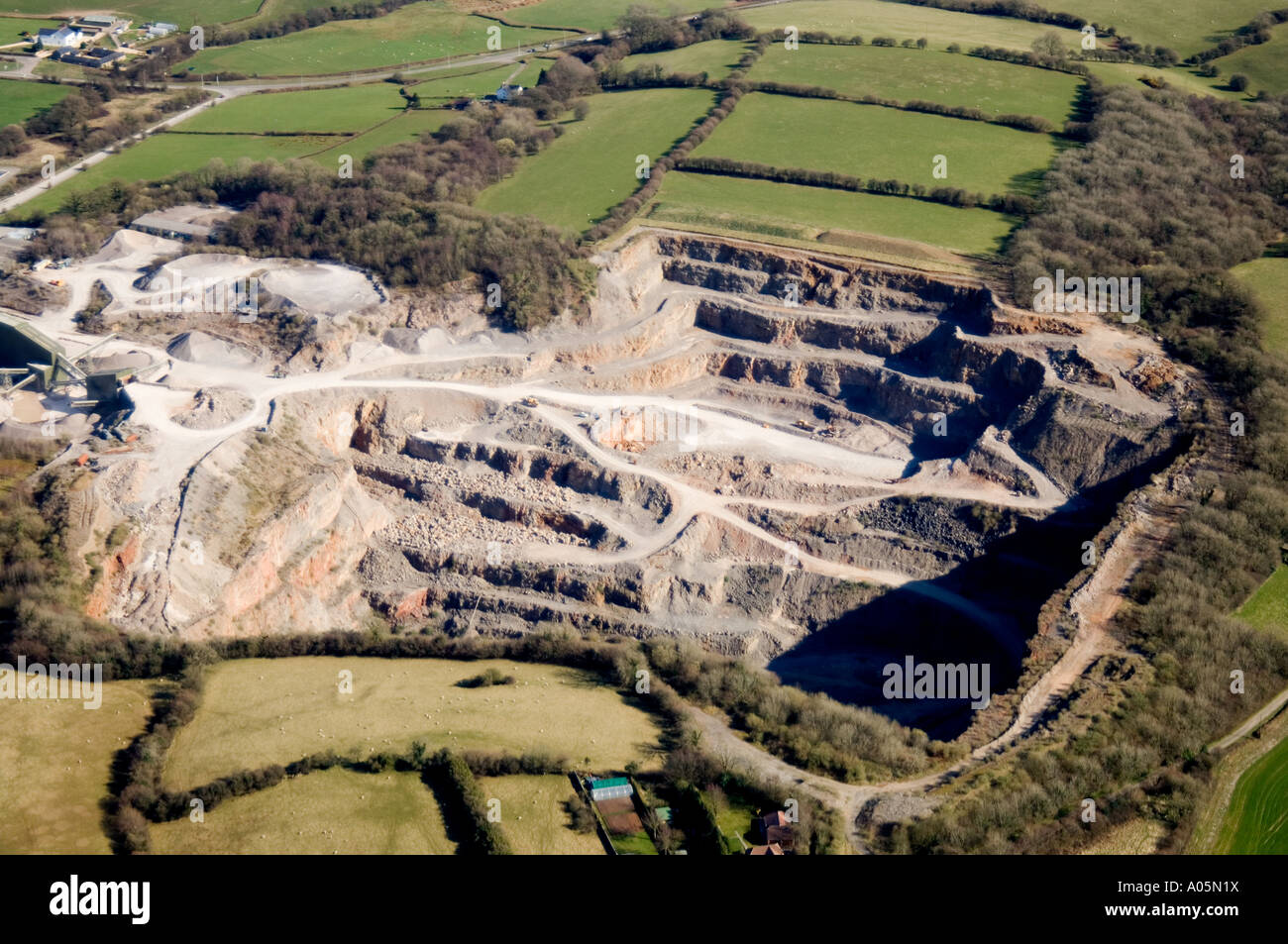 Arial view quarry arial view hi-res stock photography and images - Alamy