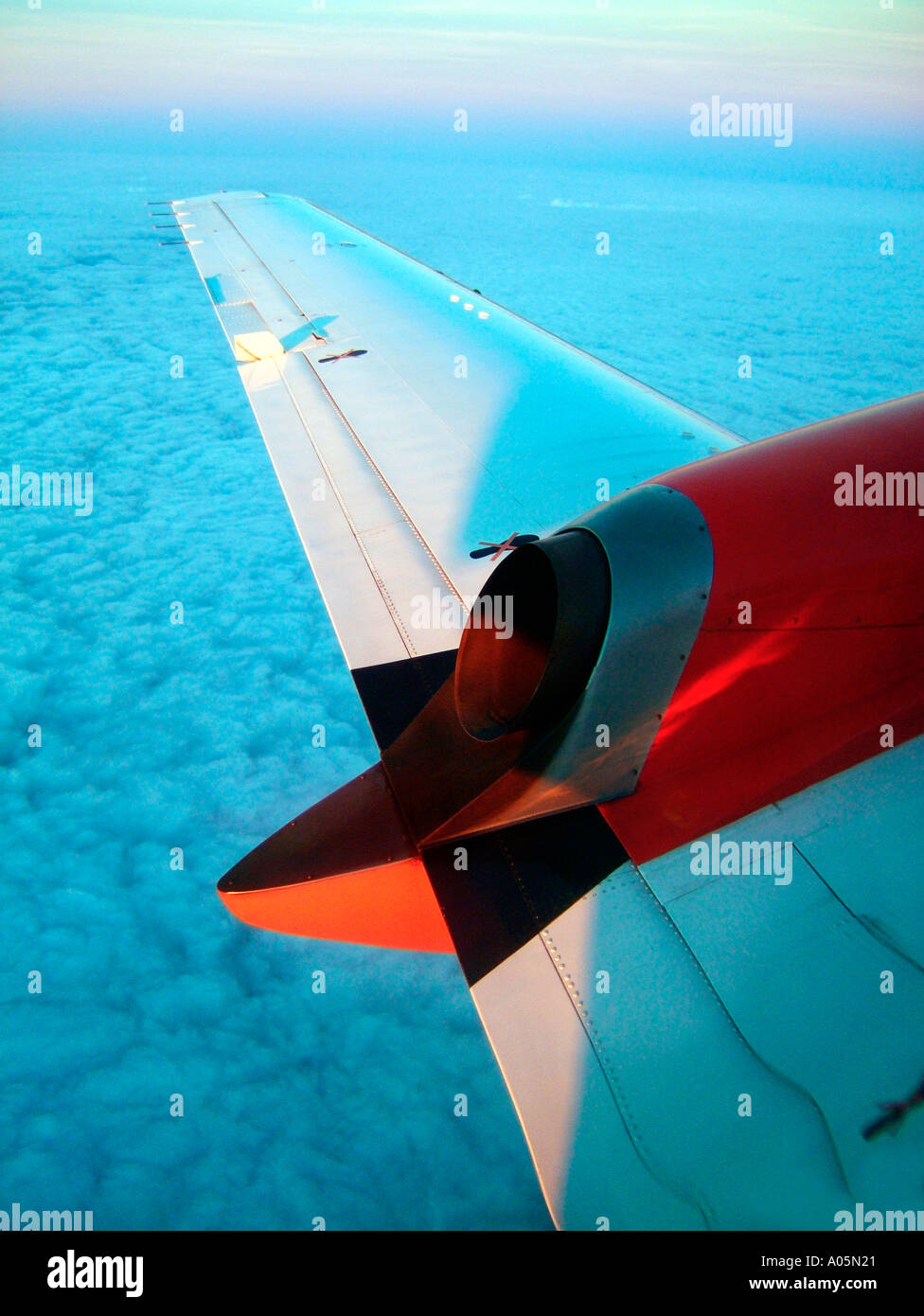 aeroplane engine and wing tips Stock Photo - Alamy
