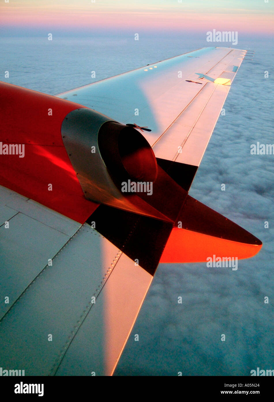 aeroplane engine and wing tips Stock Photo - Alamy