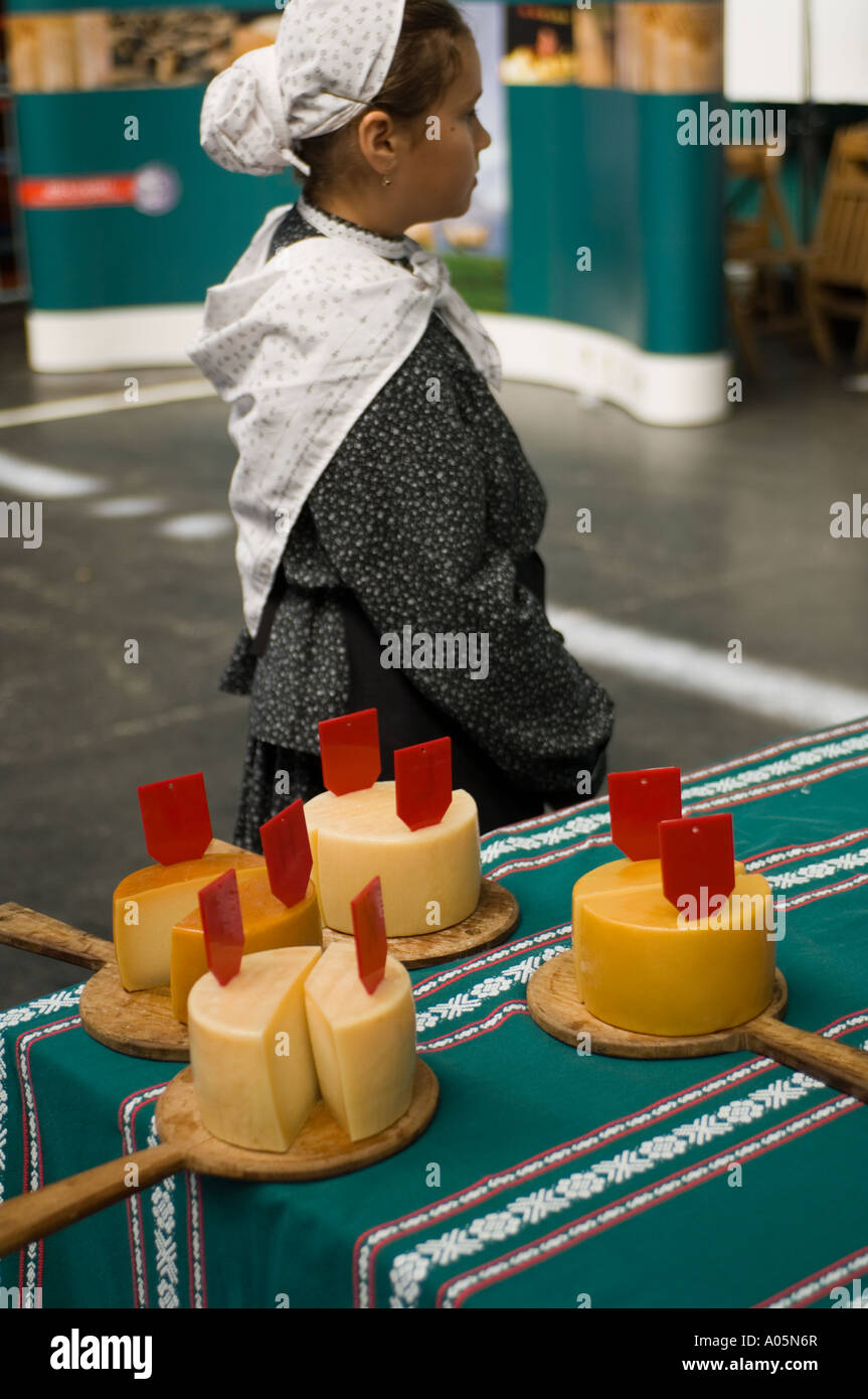 Girl in Basque National Costume at the Annual Cheese Contest, Ordizia ...