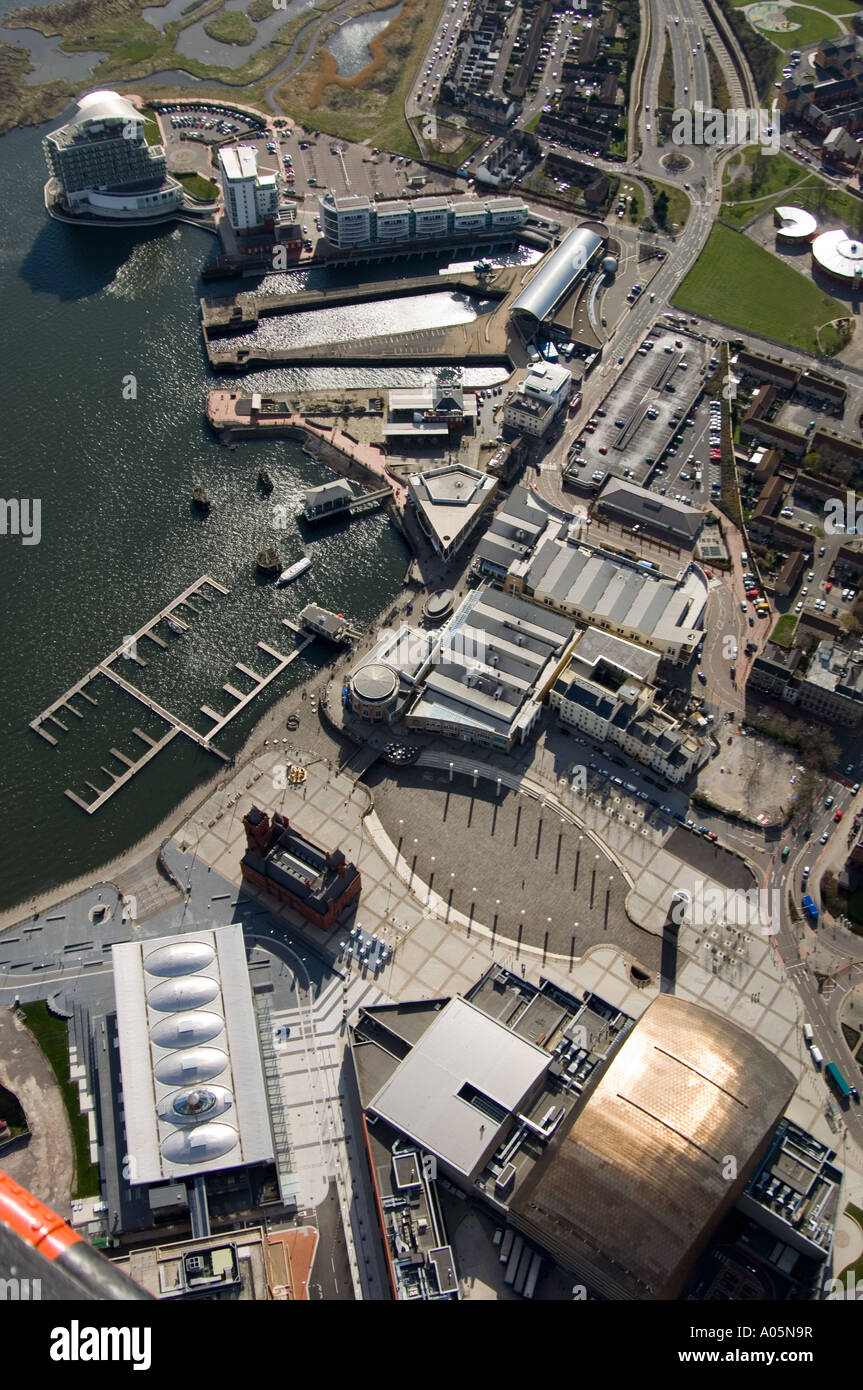 Aerial Cardiff Bay South Wales Stock Photo - Alamy