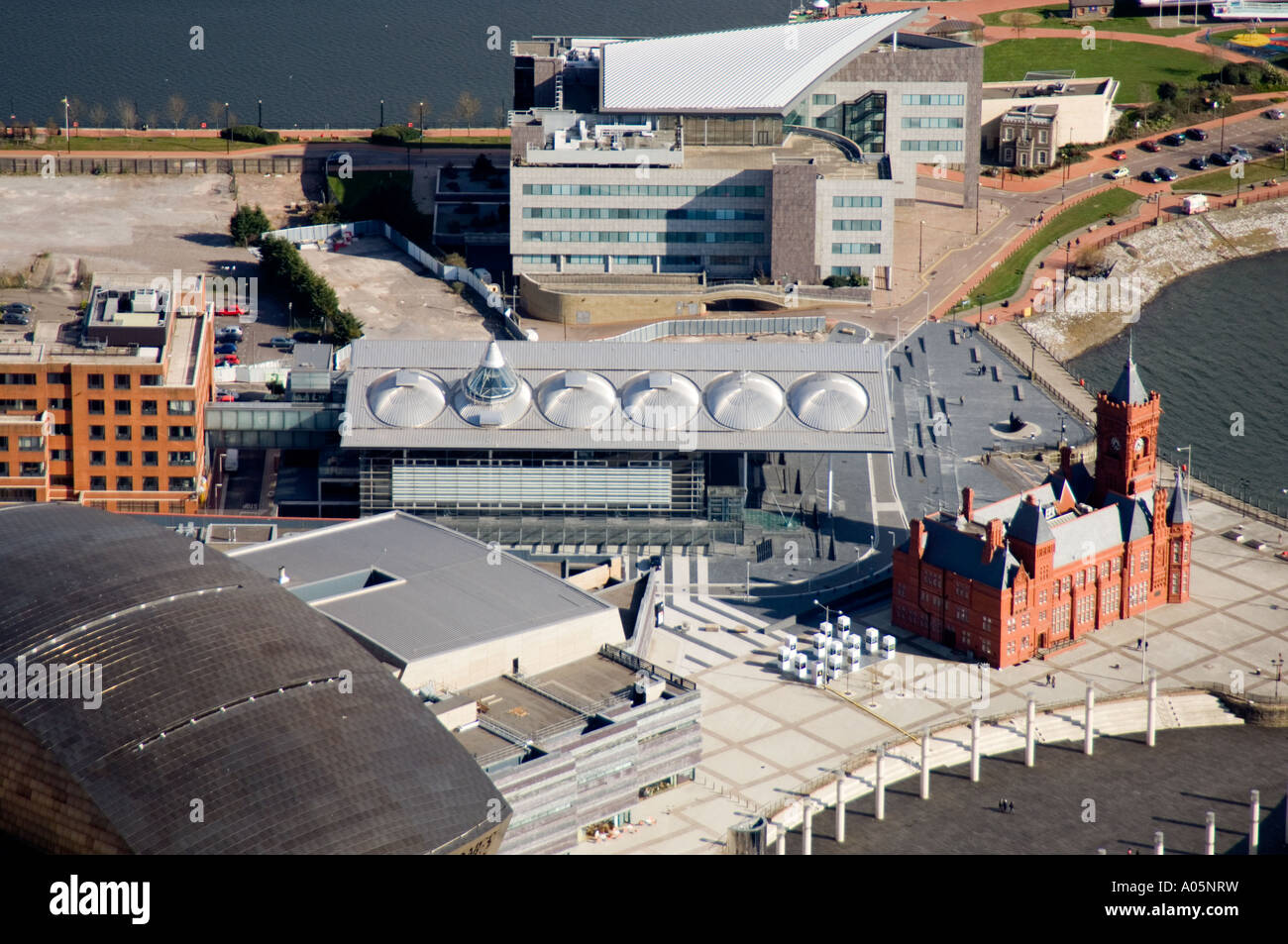 Aerial Wales Millennium Centre Pierhead Building National Assembly for ...