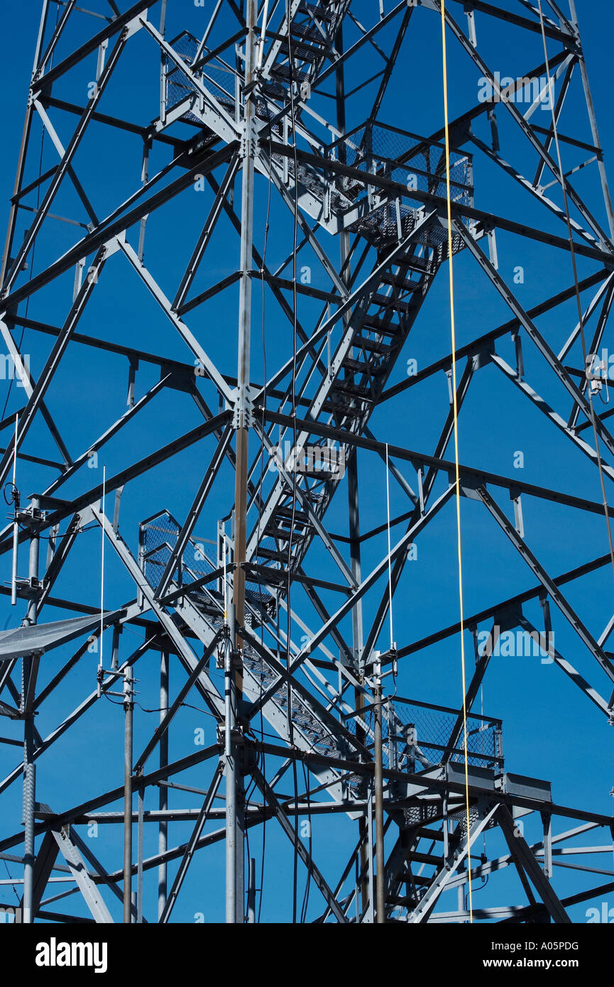 Fire Lookout Tower on Mountain Top Stock Photo - Alamy