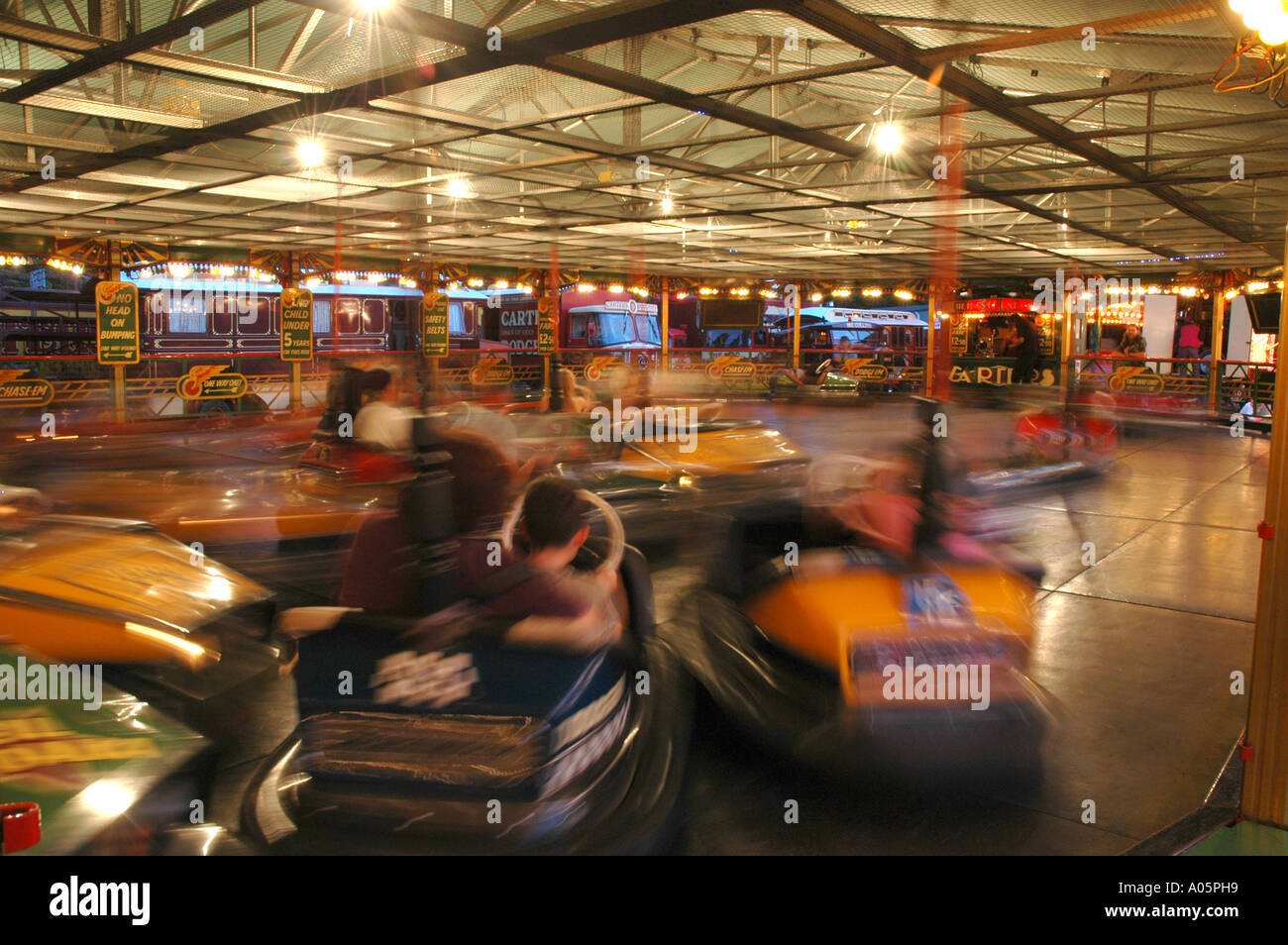 Blurred bumper cars fairground hi-res stock photography and images - Alamy