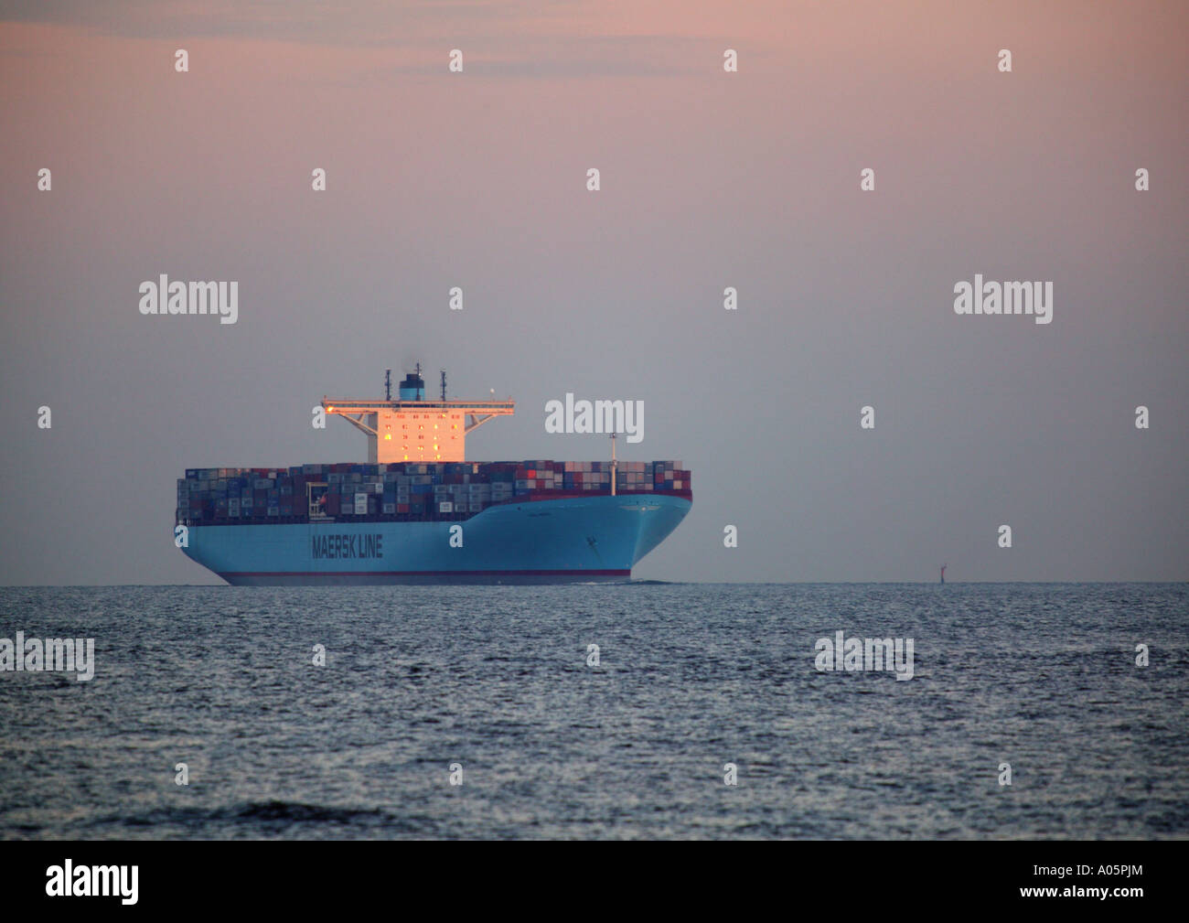 Emma Maersk 3 - world's largest container ship afloat, as of 2006 Stock ...