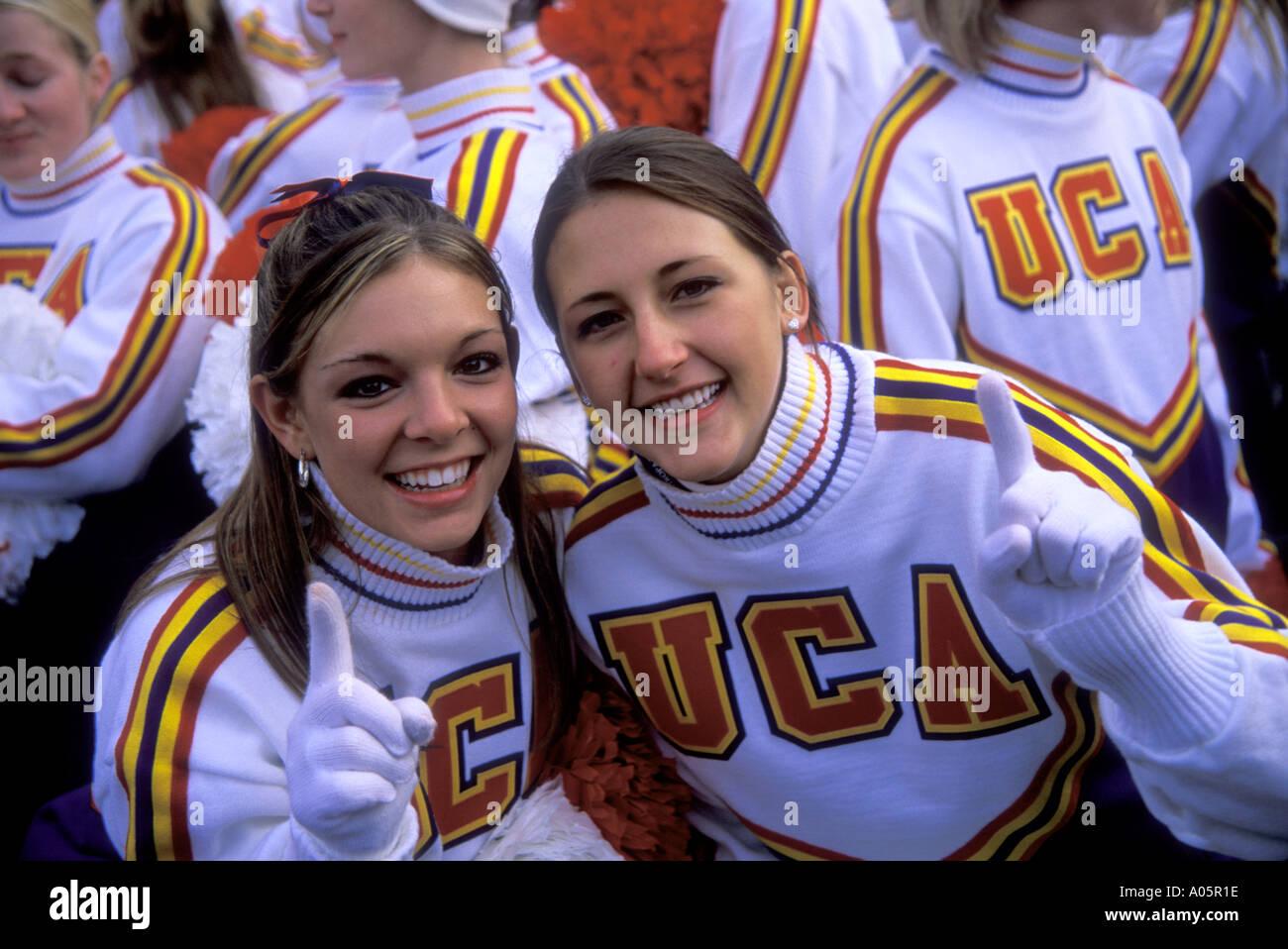 U C A all star cheer leaders new years day parade London United Kingdom ...
