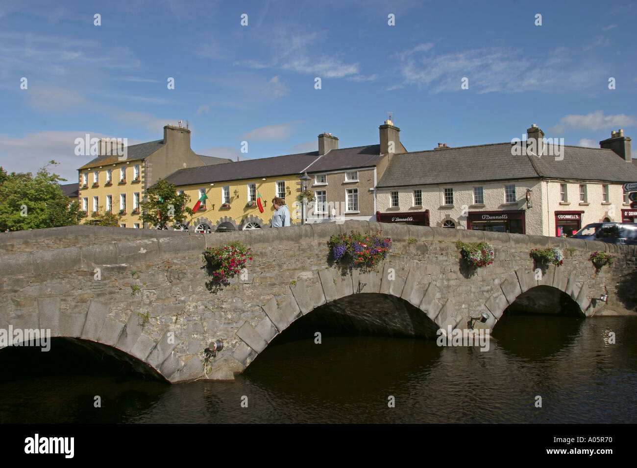 Ireland County Mayo Westport bridge over Carrowbeg River Stock Photo ...