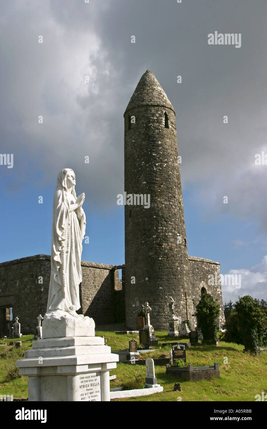 Ireland County Mayo Turlough round tower Stock Photo - Alamy