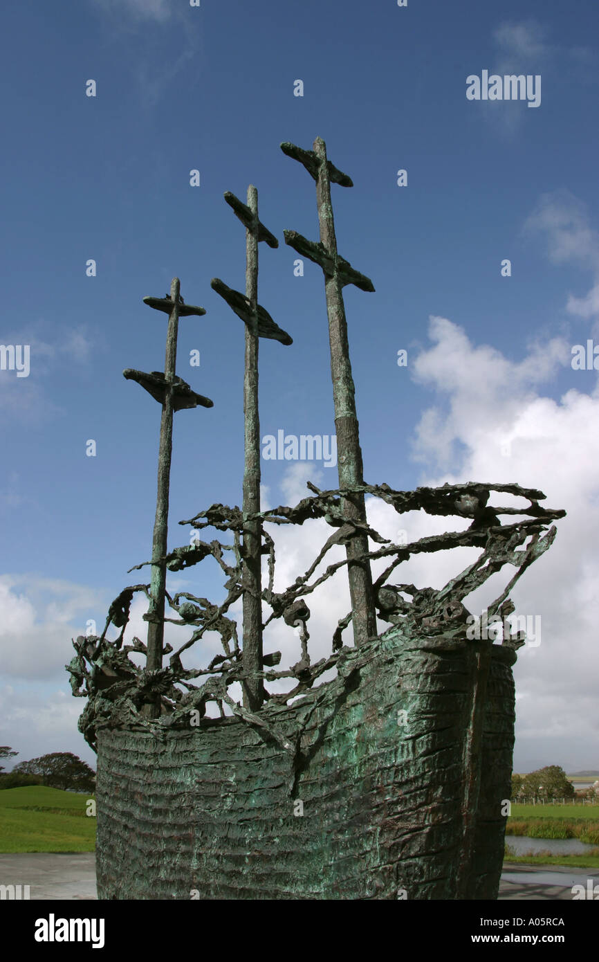 Ireland County Mayo Murrisk National Famine Memorial the Skeleton Ship ...