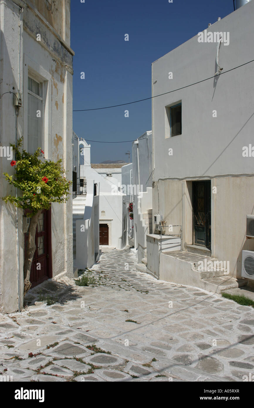 Streets from Paros Stock Photo - Alamy