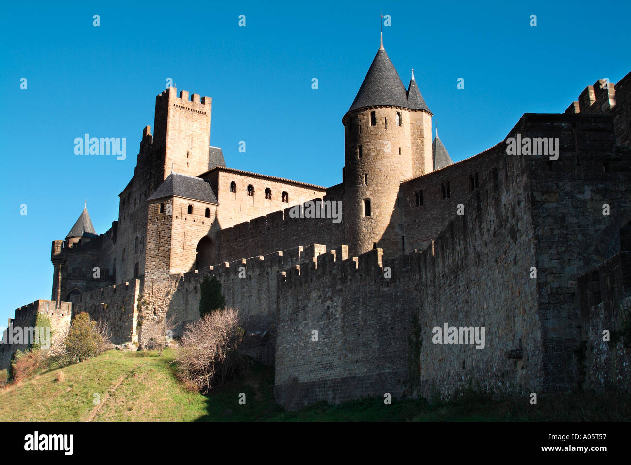 Chateau Comtal La Cite Carcassonne France Stock Photo - Alamy