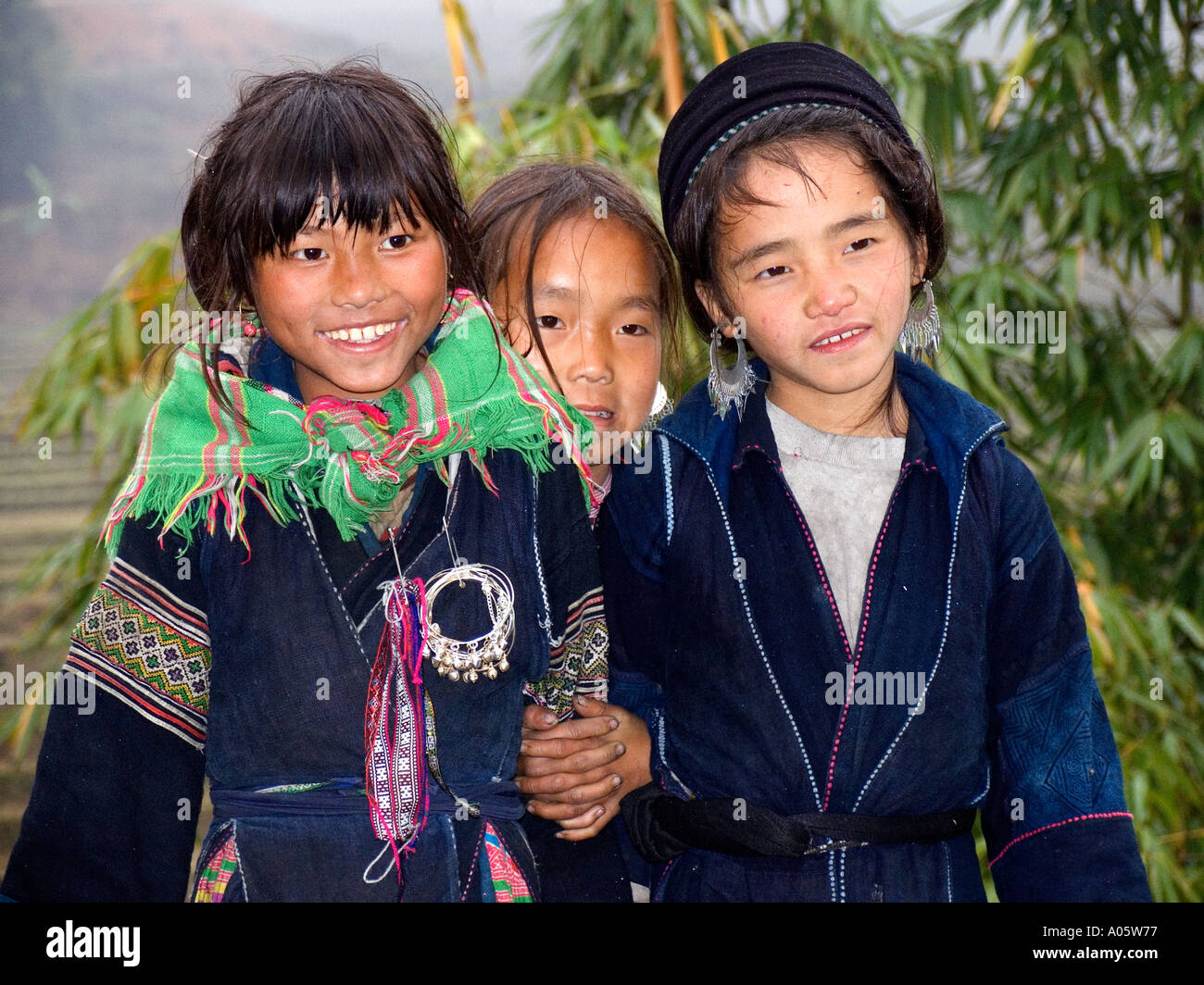 northwest Vietnam Sapa Black H Mong tribal area Lao Chai Village ...