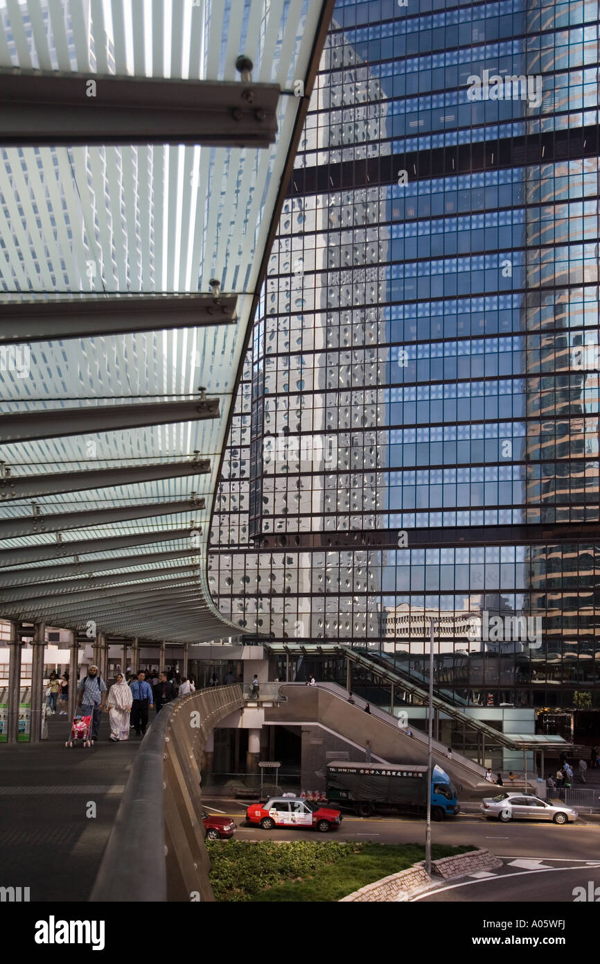 Modern office buildings in the busy Central Business district of Hong ...