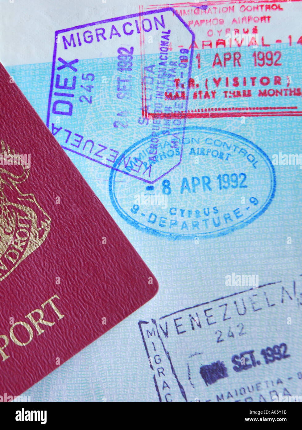 Passport visa stamp Stock Photo - Alamy
