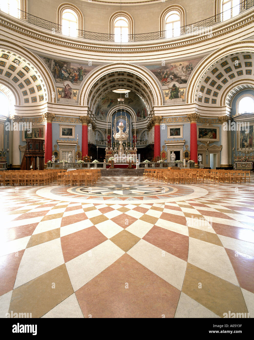 Malta church mosta floor hi-res stock photography and images - Alamy
