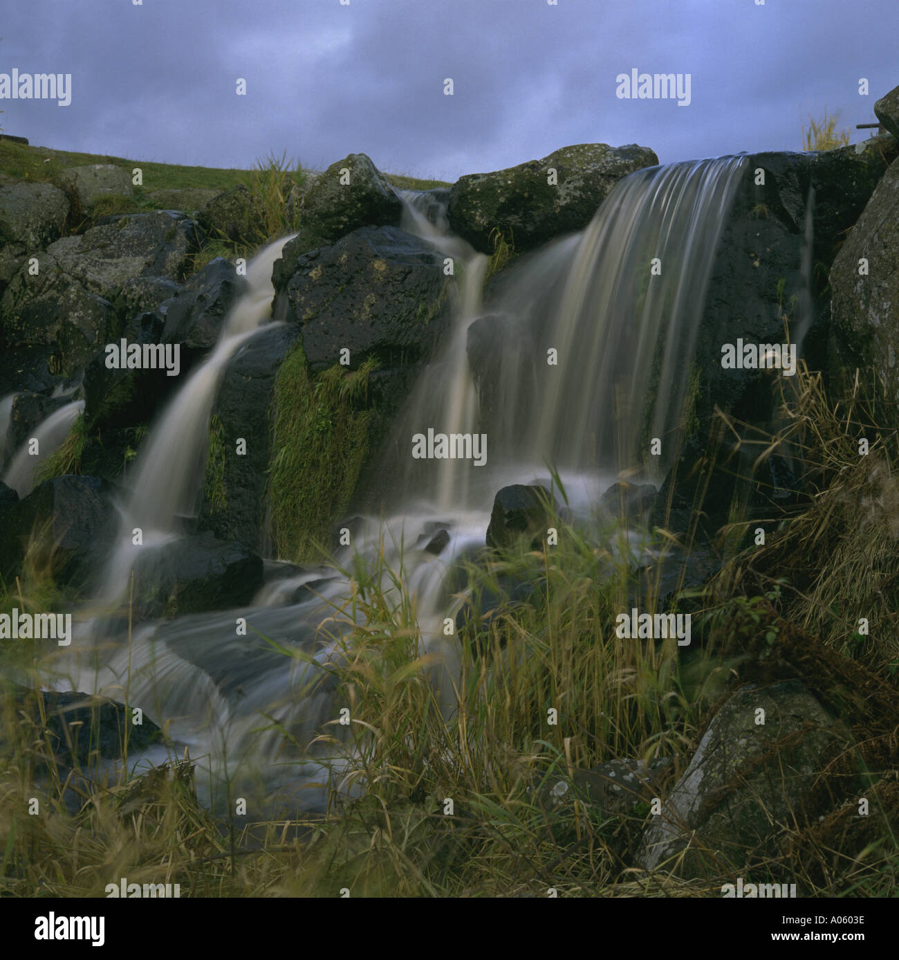 waterfall in Rhoen mountains Germany Eisgraben Stock Photo - Alamy