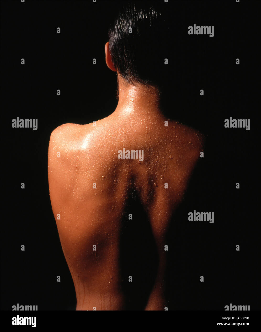 Ruecken nass Model, wet backside of a woman Stock Photo - Alamy
