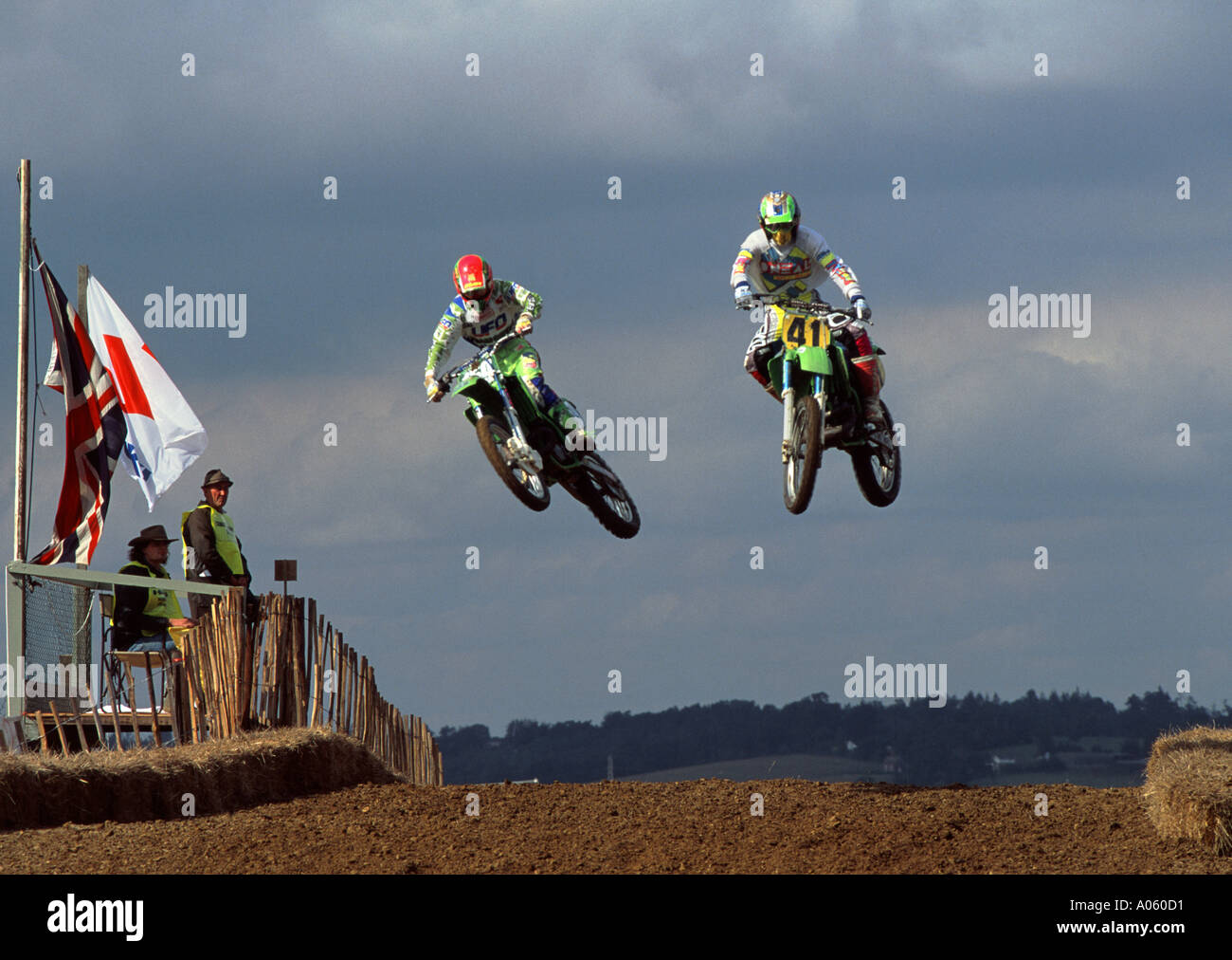 Motocross riders Cuckfield Sussex England UK Stock Photo - Alamy