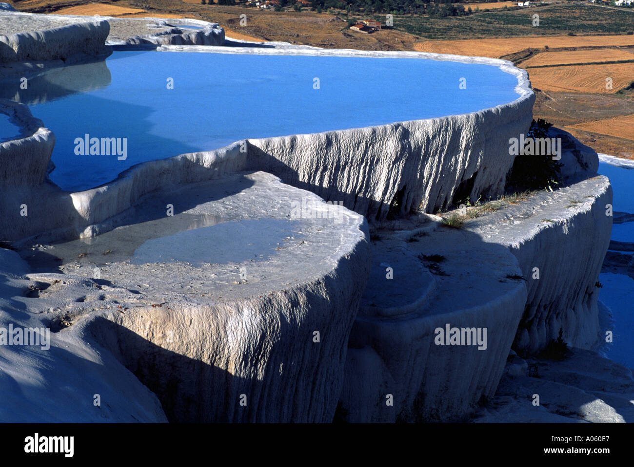 Travertine terraces Pamukkale Turkey Stock Photo - Alamy