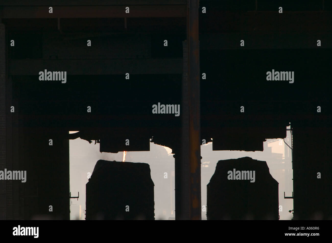 molten steel being poured into a transport train at the Corus ...