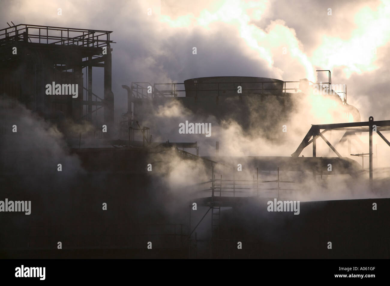 Emmissions from the Corus steel works, Teeside, England Stock Photo - Alamy