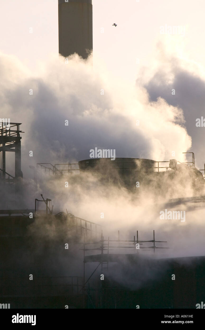 Emmissions from the Corus steel works, Teeside, England Stock Photo - Alamy