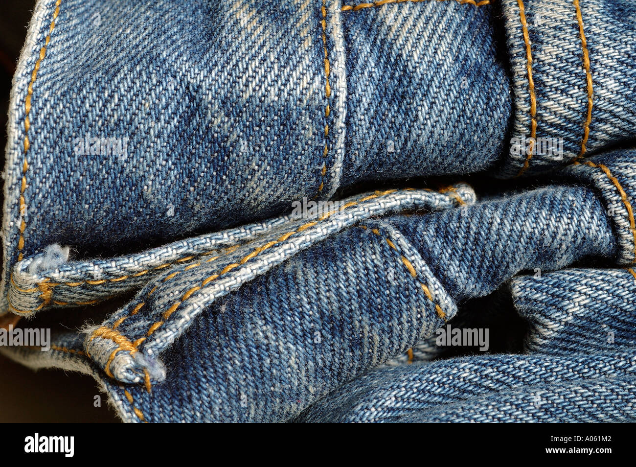 Stacked Blue Jeans Stock Photo - Alamy