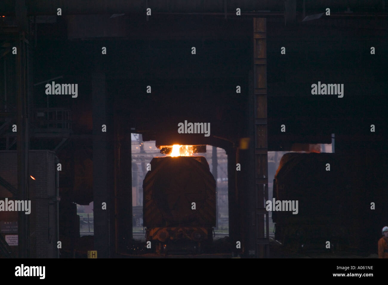 molten steel at Corus steel works, Teeside, England Stock Photo - Alamy