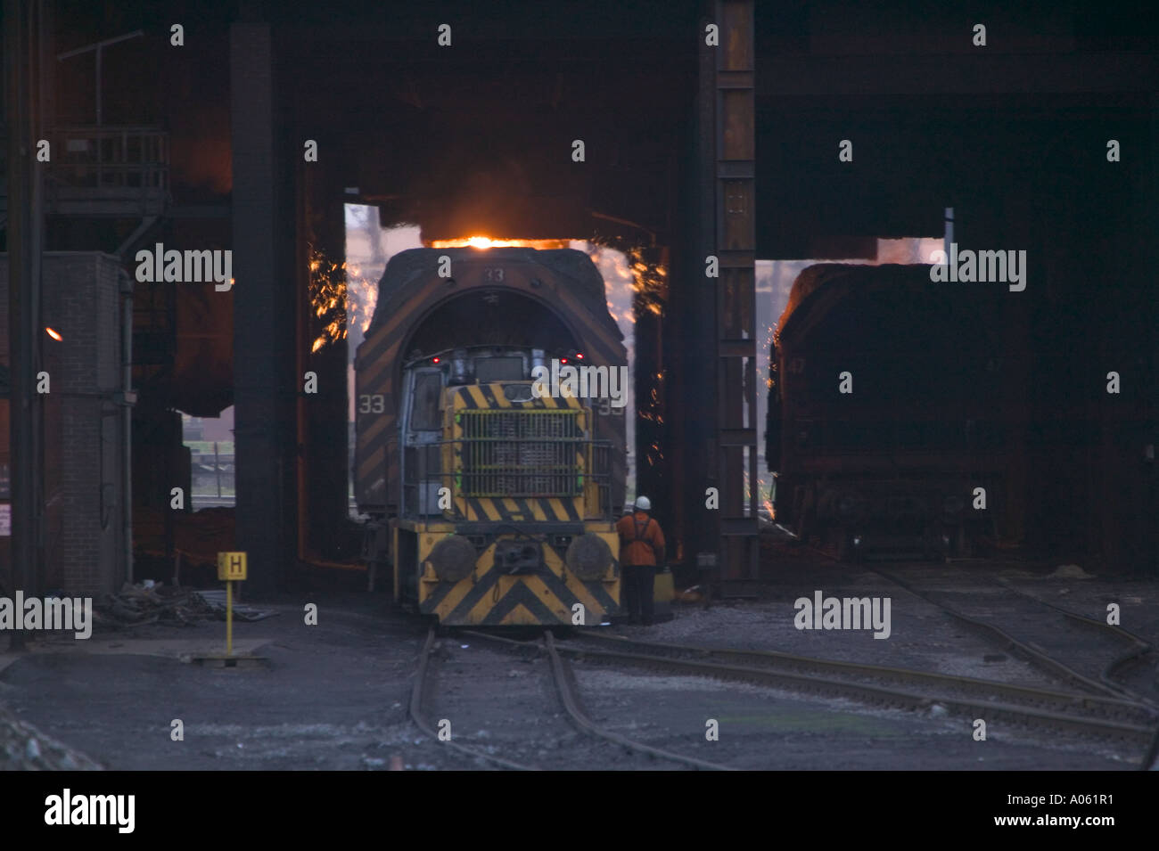 Steel works train hi-res stock photography and images - Alamy