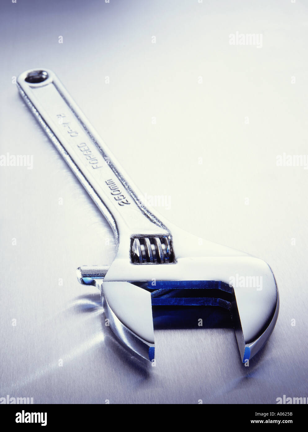 Steel adjustable spanner Stock Photo - Alamy