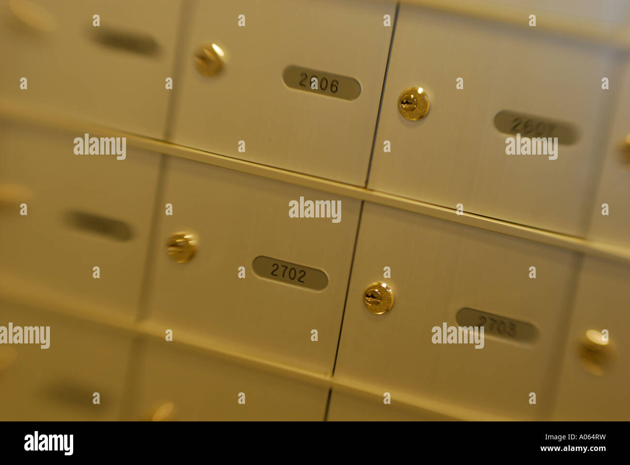 apartment building mail boxes Stock Photo - Alamy