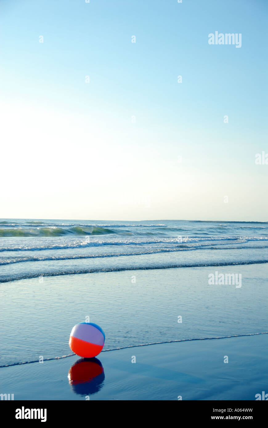 beach ball on shoreline Stock Photo - Alamy