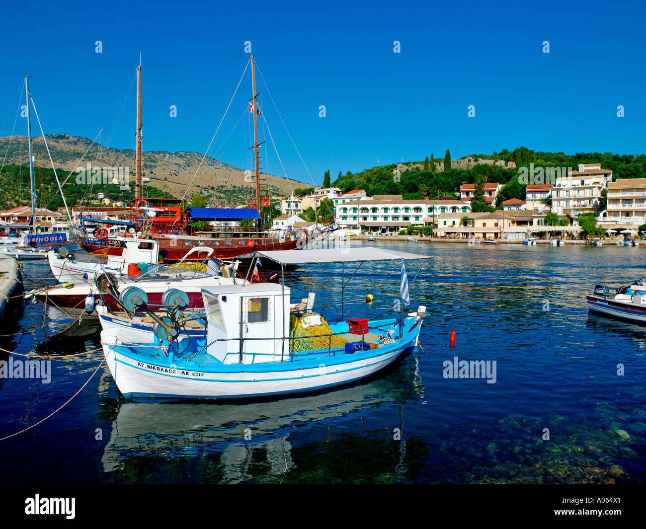 Corfu Island, Kassiopi Harbour Stock Photo - Alamy