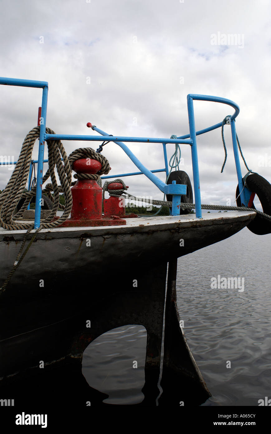 Boat stern rudder tiller hi-res stock photography and images - Alamy