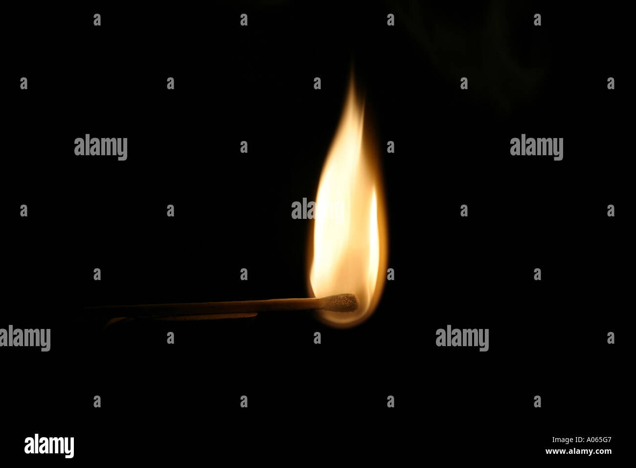 A side view of a burning matchstick Stock Photo - Alamy