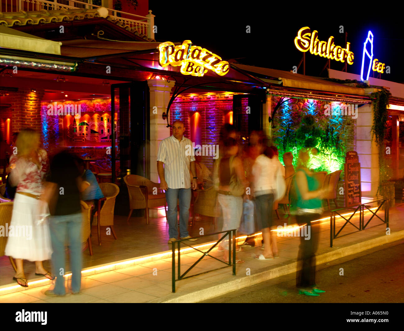 Corfu Island, Sidari Nightlife Stock Photo - Alamy