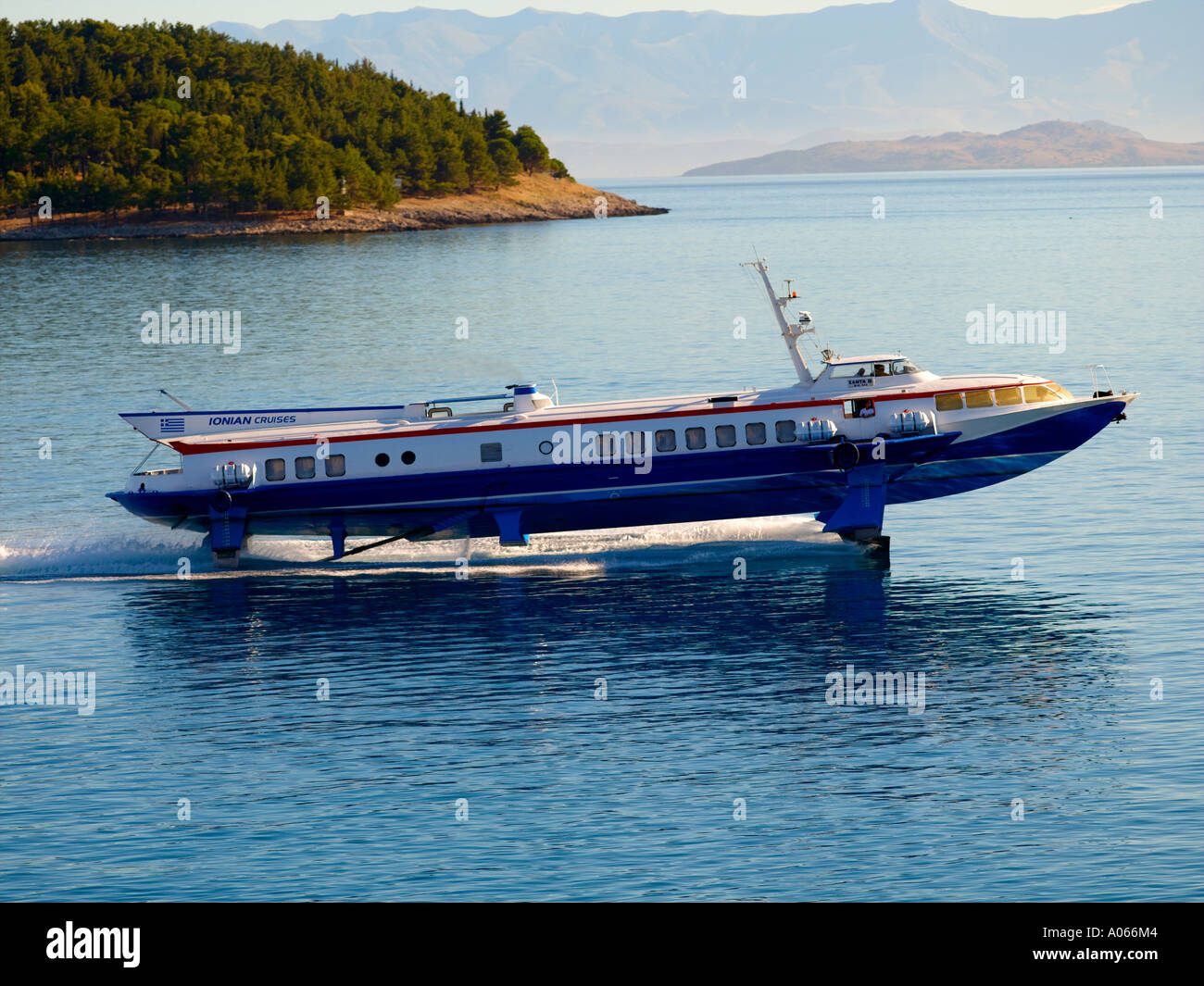 Corfu Island, Flying Dolphin Hydrofoil Stock Photo - Alamy