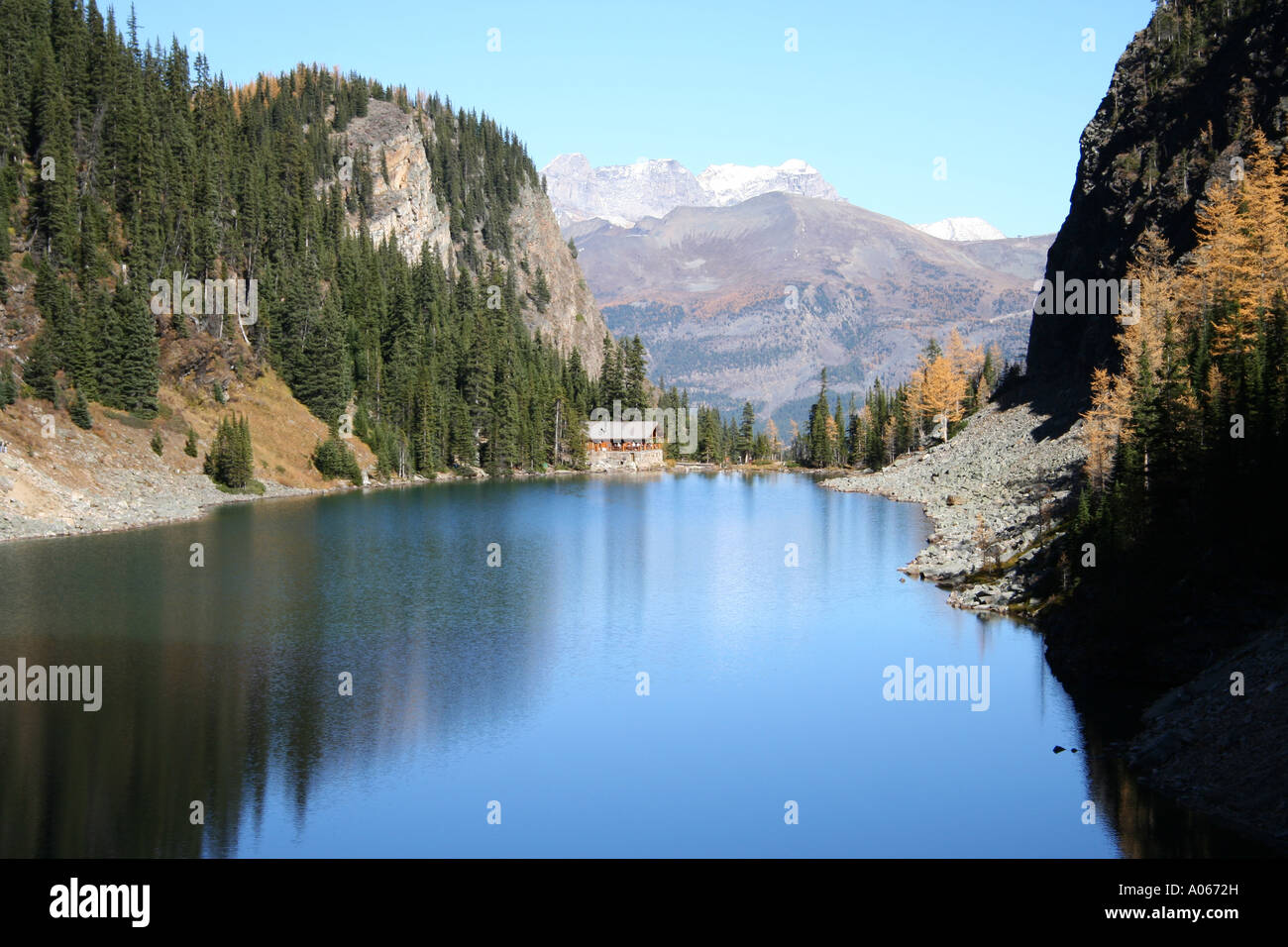 Lake agnes fall landscape hi-res stock photography and images - Alamy