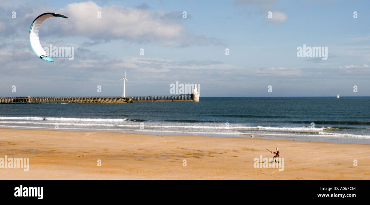 Wind surfing Blyth Beach Northumberland England Stock Photo - Alamy