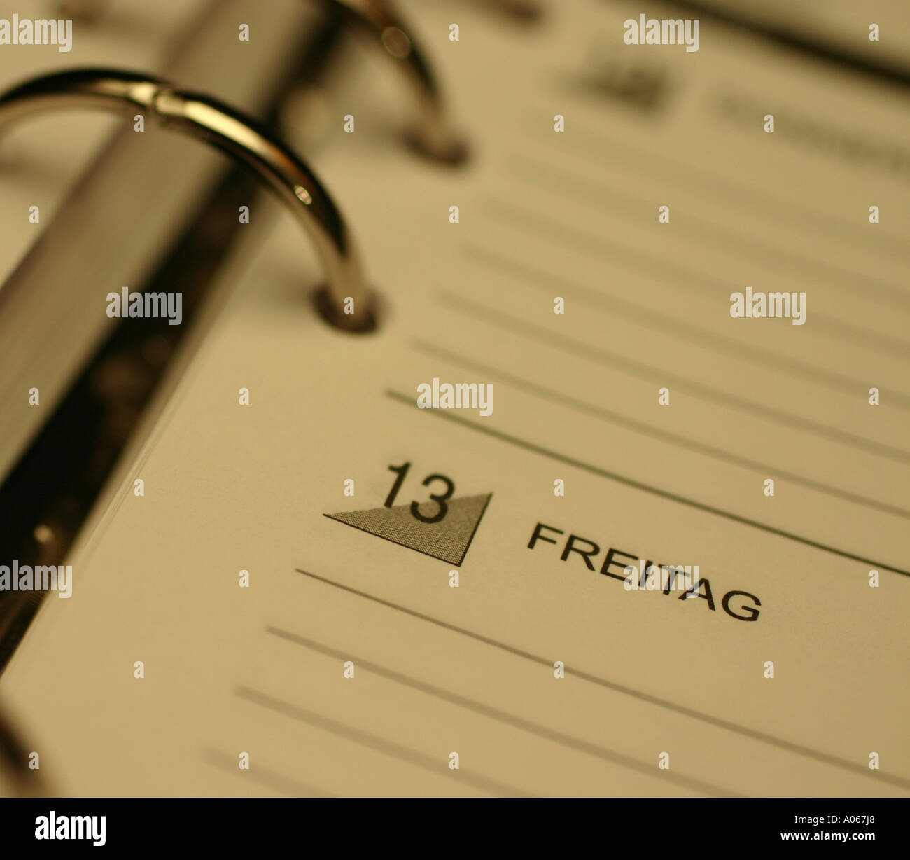Close up of section of a diary Stock Photo - Alamy