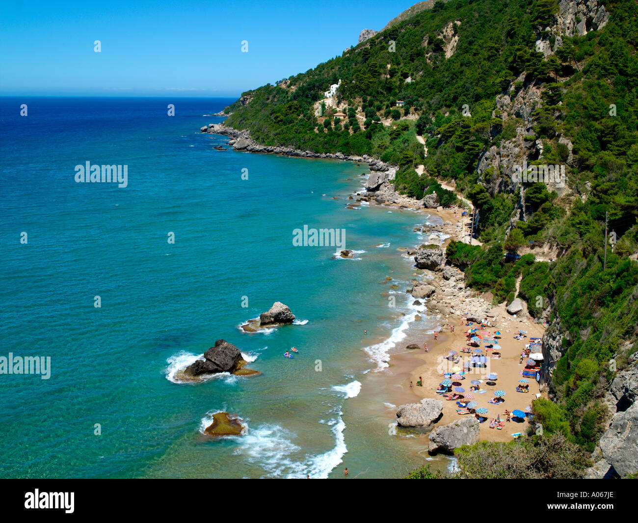 Corfu Island, Myrtiotissa Beach Stock Photo - Alamy